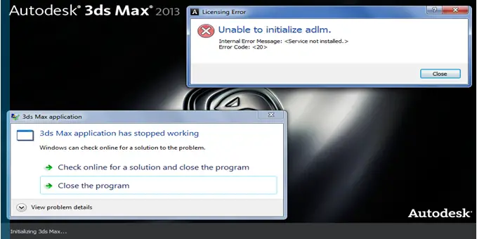 Autodesk 3ds Max 2013 Error Has Occurred 